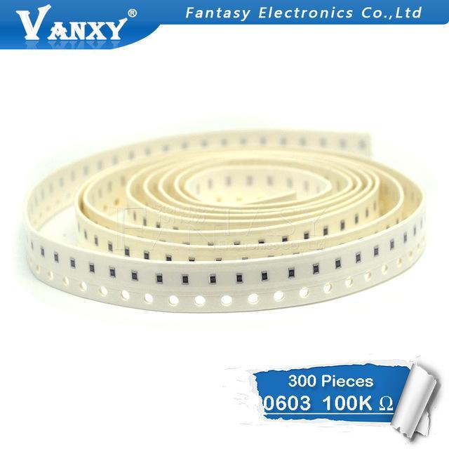 300pcs 0603 Chip Fixed Resistor SMD Resistor 1% 100K ohm 104 | Lazada.co.th