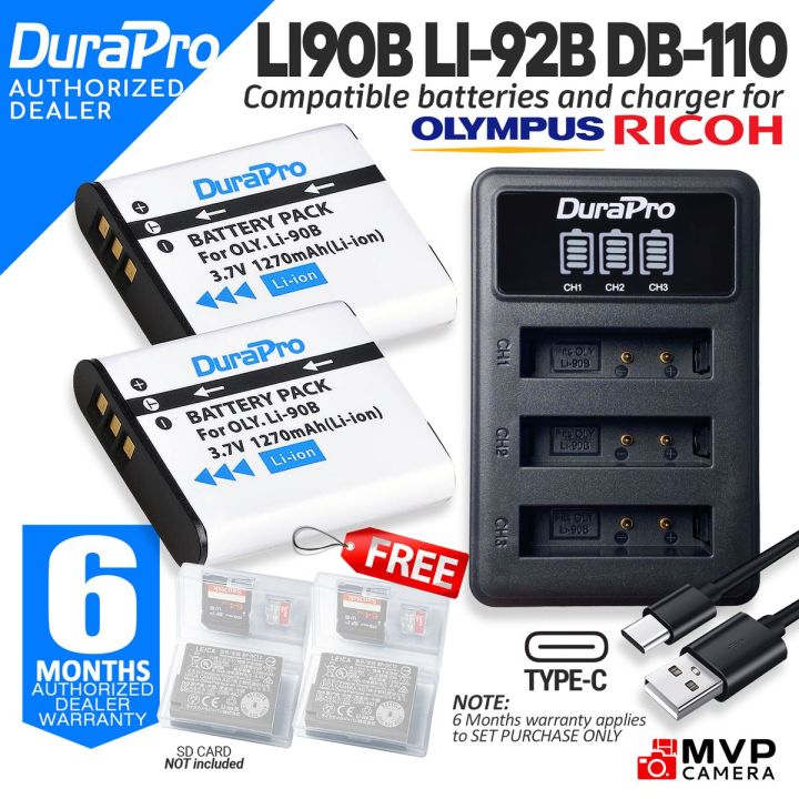 [AUTHORIZED PH] DURAPRO OLYMPUS LI90B LI-90B LI-92B RICOH DB-110 DB110 ...