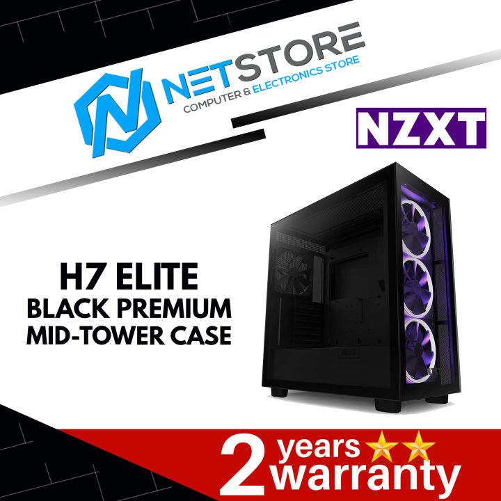 NZXT H7 ELITE BLACK PREMIUM MID-TOWER CASE - CM-H71EB-01 | Lazada