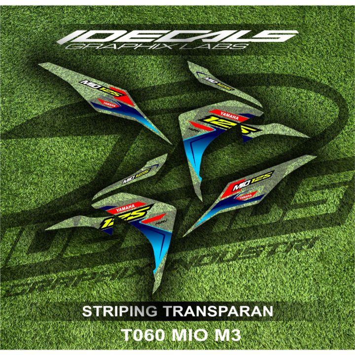 t0060 sticker striping transparan motor mio m3 tema simple kekinian ...