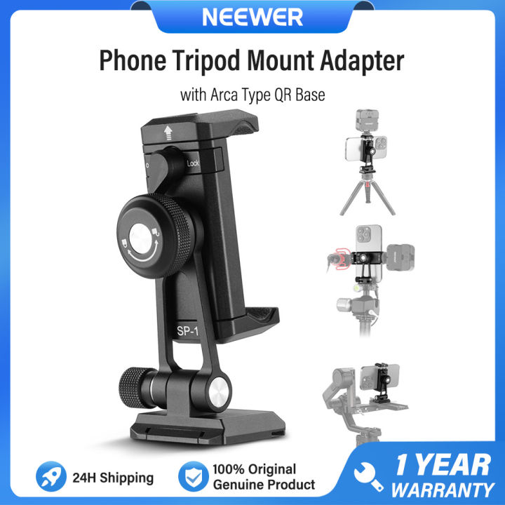 NEEWER SP-18 Phone Tripod Mount Adapter with Arca Type QR Base, Cold ...