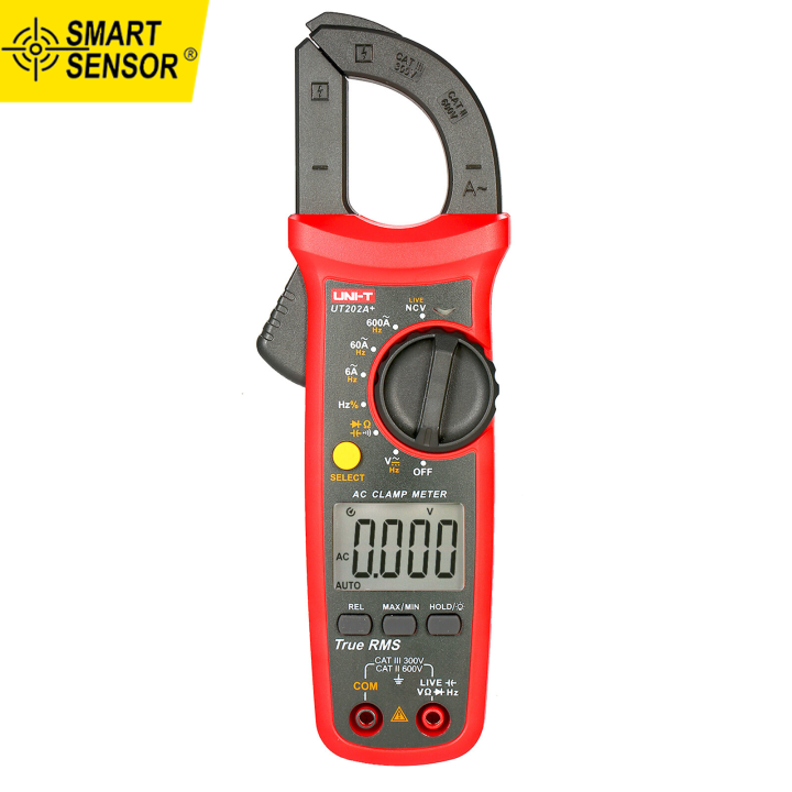 Smart Sensor UNI-T UT202A+ 6000 Counts Digital Clamp Meter True RMS ...