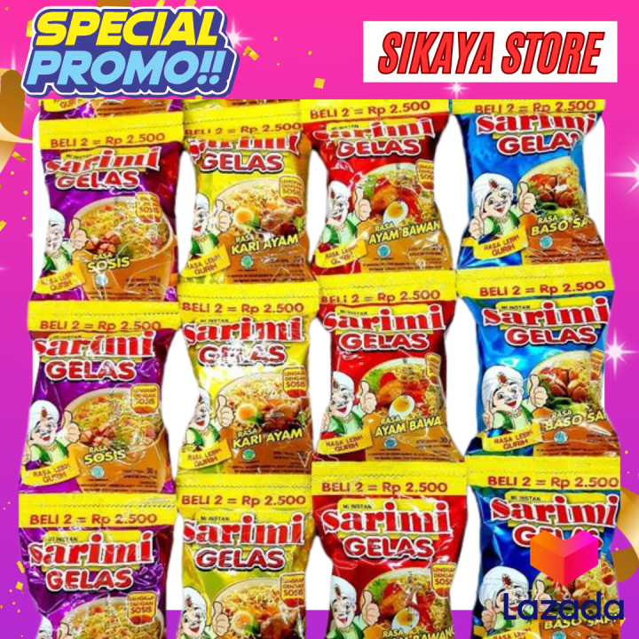 Sarimi - Sari mie - Sarimie Gelas yumi renceng 10pcs | Lazada Indonesia