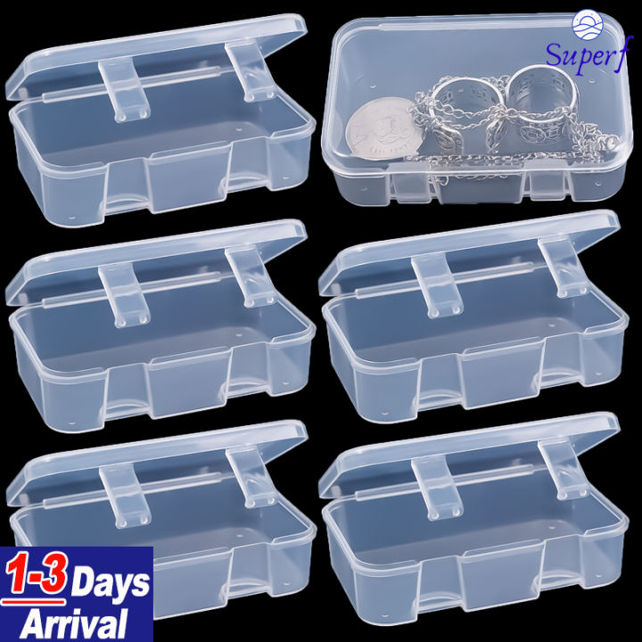 【From Manila】Transparent Mini Small Case Plastic Pack Box Beads Jewelry ...