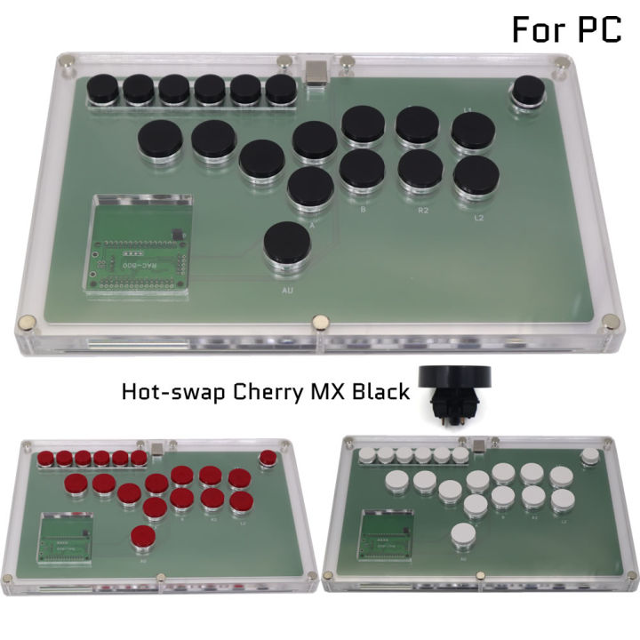 B1-PC-DIY Ultra-Thin All Buttons Hitbox Style Arcade Joystick Fight ...