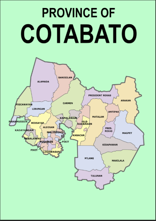 Cotabato Province Map Waterproof A4 Laminated Chart | Lazada PH