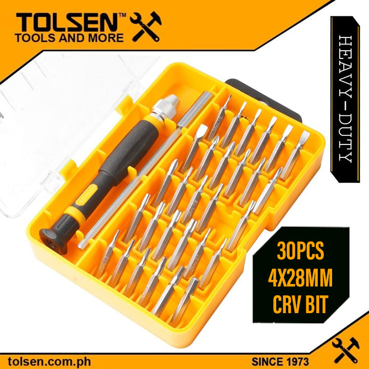 Tolsen 32pcs Precision Tool Set w/ Case (Cr-V Bits) 20047 | Lazada PH