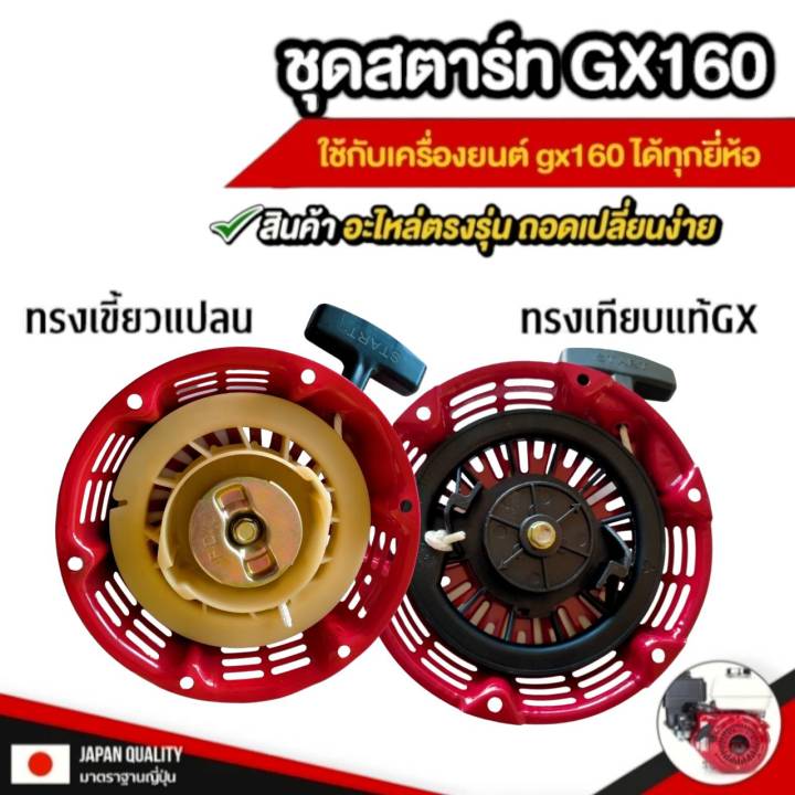 ชุดสตาร์ทเครื่องยนต์ GX160 และGX160เขี้ยวแปลน / อะไหล่ GX160 / ชุด ...