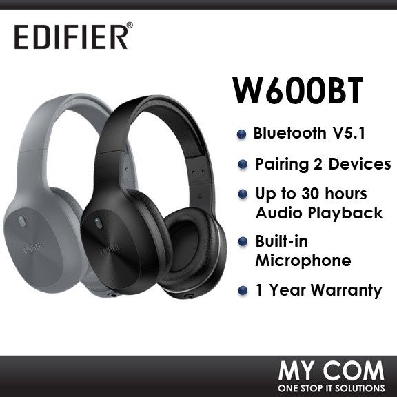 Edifier W600BT Wireless Minimalist Headphone Bluetooth Stereo with ...