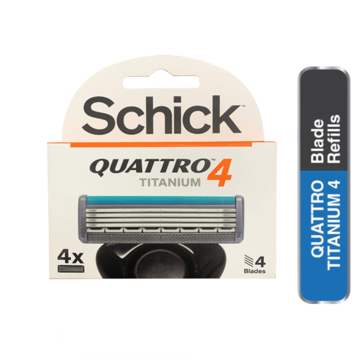 SCHICK Quattro Titanium Refill 4's | Lazada