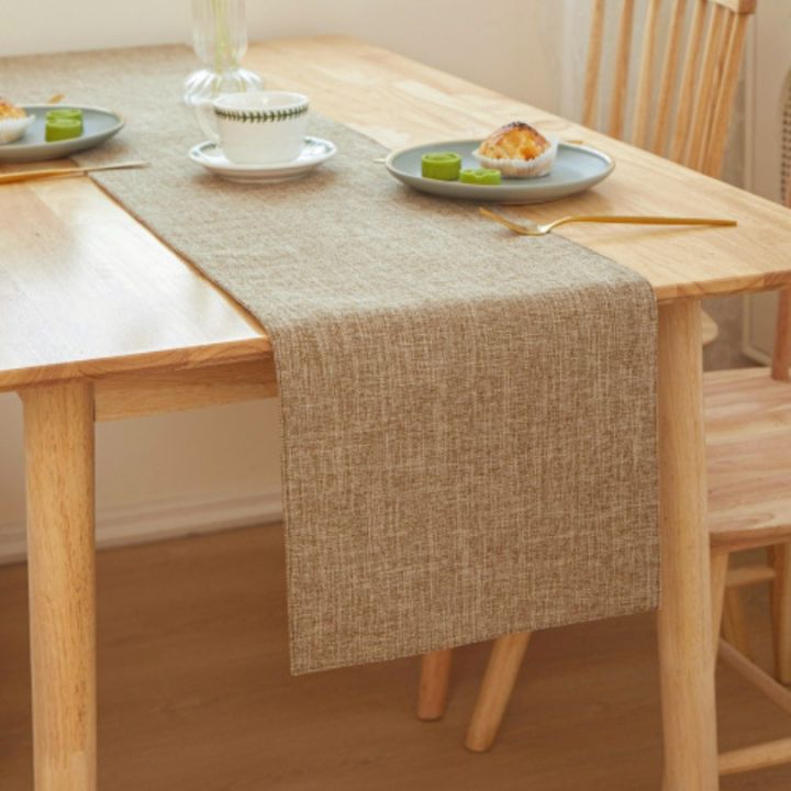 New Thick Linen Solid Color Table Runner Light Luxury Home Boxer Bed ...