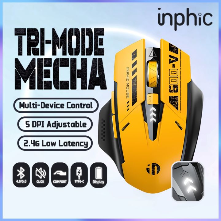 Inphic A9 Wireless gaming mouse 2.4G+ Bluetooth4.05.0 2400dpi silent ...