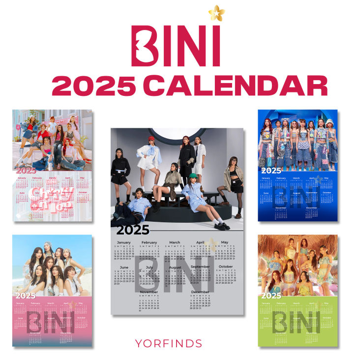 BINI 2025 A4 SIZE CALENDAR (OPEN FOR CUSTOMIZE) | Lazada PH