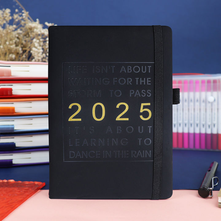 2025 Daily Planner Planner Schedule PU Cover English Inner Pages ...