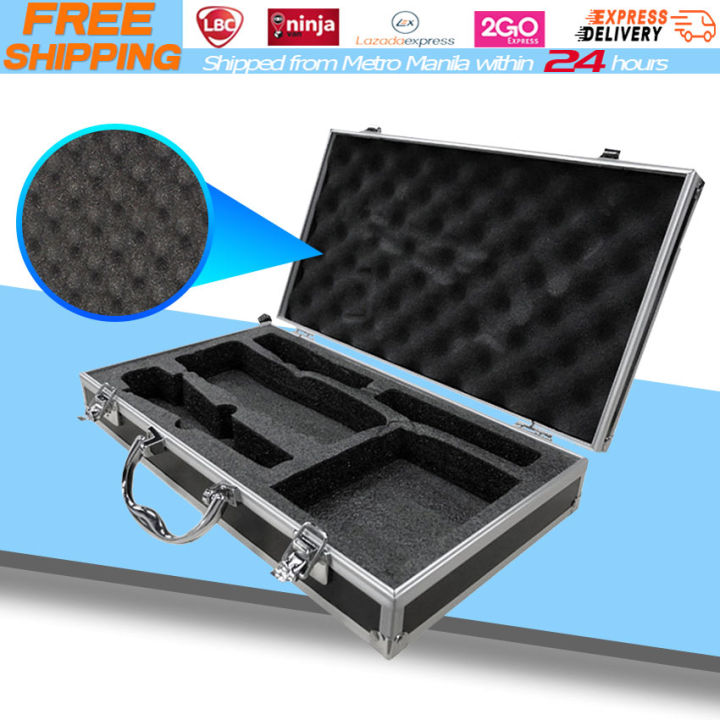 【Local Warehouse】【ABS+Aluminum+MDF】 Portable Microphone Carrying Case ...