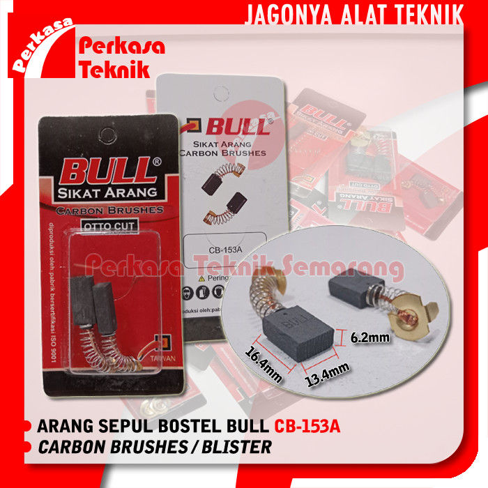 BULL CARBON BRUSH CB153A ARANG SEPUL BOSTEL MESIN GERINDA | Lazada ...