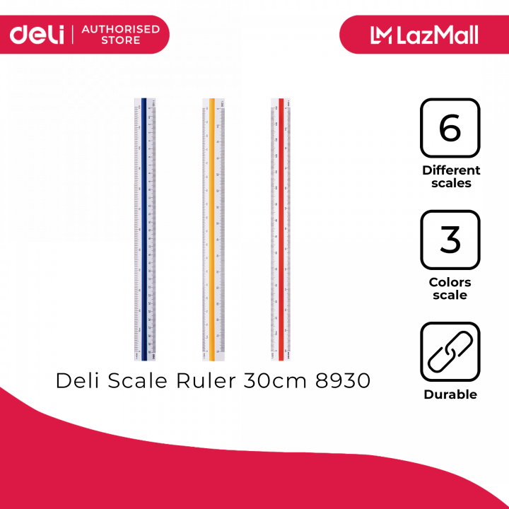 Deli Scale Ruler 30cm 8930 [75258930] | Lazada PH