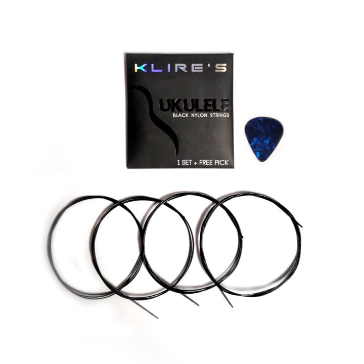 Senar Ukulele KLIRE'S Solid Black Hitam Premium Nylon 4 pcs/set ...