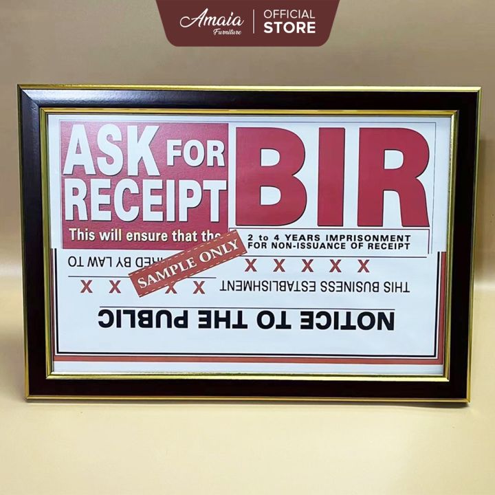 Amaia Certificate Frame BIR 8x12 inches Wall or Table Display | Lazada PH