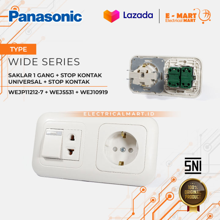 Panasonic Kombinasi Stop Kontak CP Dengan Saklar Tunggal Kecil Dan Stop ...