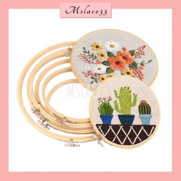 Wooden Embroidery hoop/Ram Sulam Bulat Berkayu / Cross stitch hoop ...