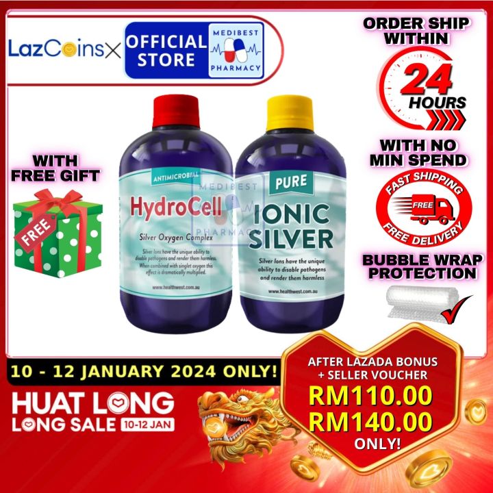 Health Tech Innovative HydroCell Silver Oxygen Complex 500ml/ Pure Ionic Silver 500ml [With Free ...