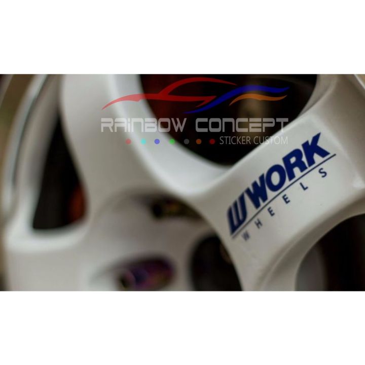 stiker velg rim 4 pcs sticker work wheels keren all mobil bisa | Lazada ...
