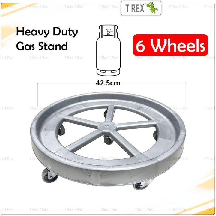 Rayaco Heavy Duty 6 Wheels Gas Stand / Multipurpose Gas Tong Trolley ...