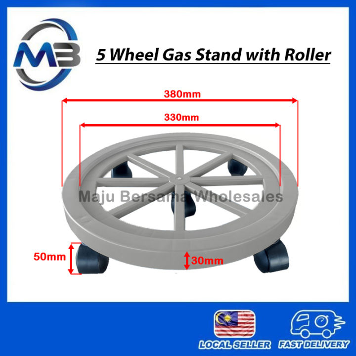 5 Wheel Gas Stand With Roller Colour / Roller Gas Cylinder Trolley | Lazada