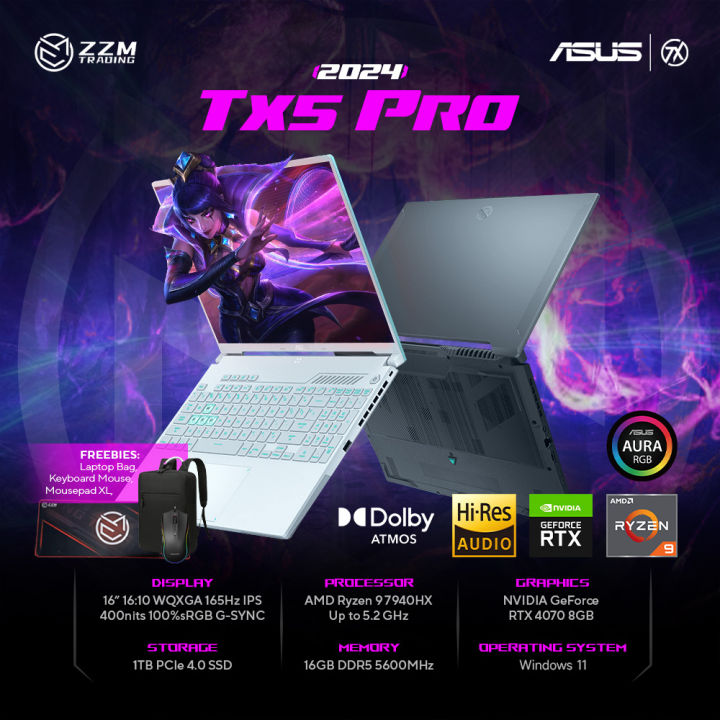 ASUS TX5 Pro 2024 AMD Ryzen 9 7940HX RTX 4070 16" WQXGA 165Hz 16GB RAM ...