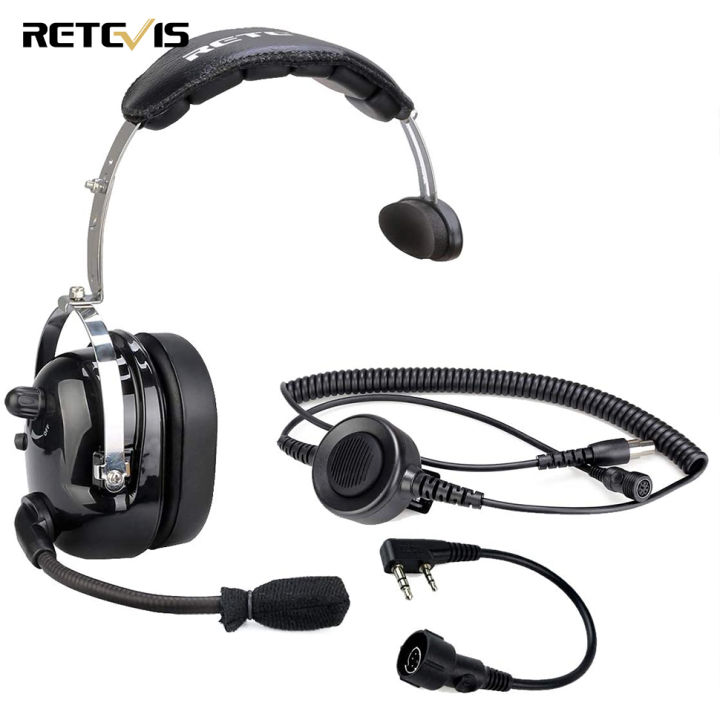 Retevis dua arah Radio Earpiece dengan Mic pengurangan bunyi Headset ...