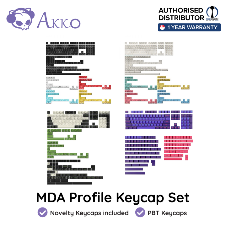 AKKO MDA Profile Keycap Set in 6 Color Options | Lazada Singapore