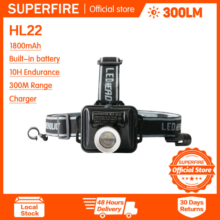 SUPERFIRE HL22 Head Lamp Explosion Proof Headlamp Zoom Waterproof Work Light | Lazada