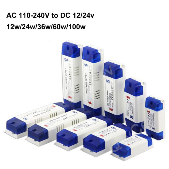 21KKQ 12W 24W 36W 60W 100W LED Strip Lighting Driver Transformer AC to DC 12V 24V 1A 2A 3A 5A ...