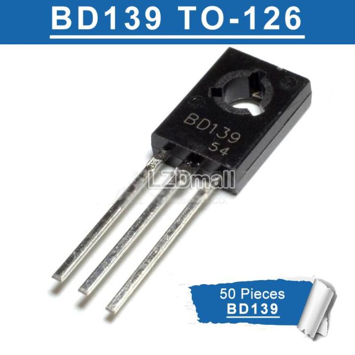 50pcs BD139 TO126 TO-126 1.5A 80V NPN Voltage Regulator Transistor new ...