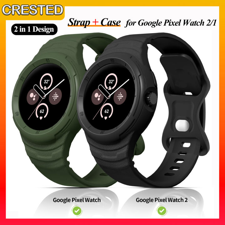 สายรัดแนวสปอร์ตพร้อมเคสสำหรับ Google พิกเซลนาฬิกาผู้หญิงผู้ชายแถบ ...