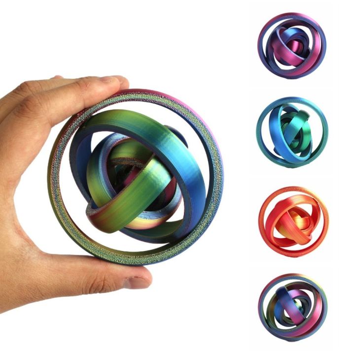 X SHOW 3D Printing Rotating Ball Toy Infinite Flip O-Shaped Fidget ...