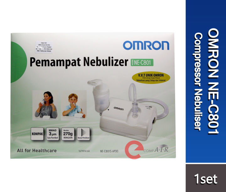 Omron Compressor Nebulizer COMP A-I-R (Model NE-C801) with Omron V.V.T ...