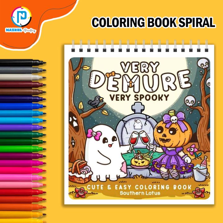 Very Demure Coloring Book Buku Mewarnai spiral | Lazada Indonesia