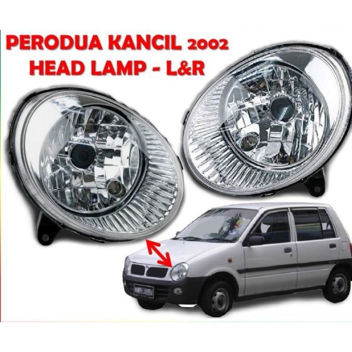 PERODUA KANCIL (2002 - 2007) HEAD LAMP / LAMPU DEPAN (KANCIL BULAT ...