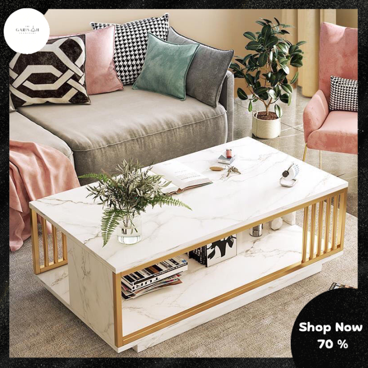 🌟Garish Furniture🌟โต๊ะกลางโซฟา โต๊ะกลาง โต๊ะรับแขก โต๊ะกาแฟ2ชั้น โต๊ะ ...