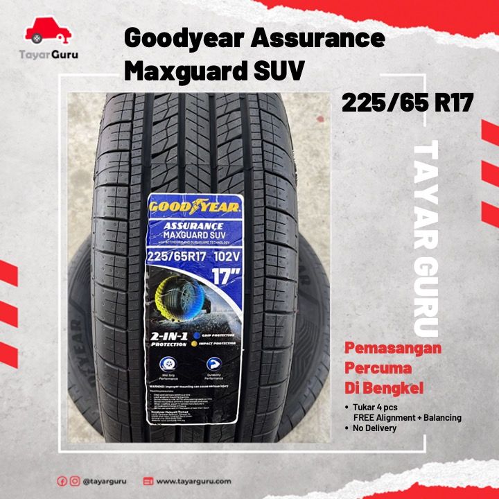 Goodyear 225/65R17 Tayar Baru (Installation) 225 65 17 New Tyre Tire ...