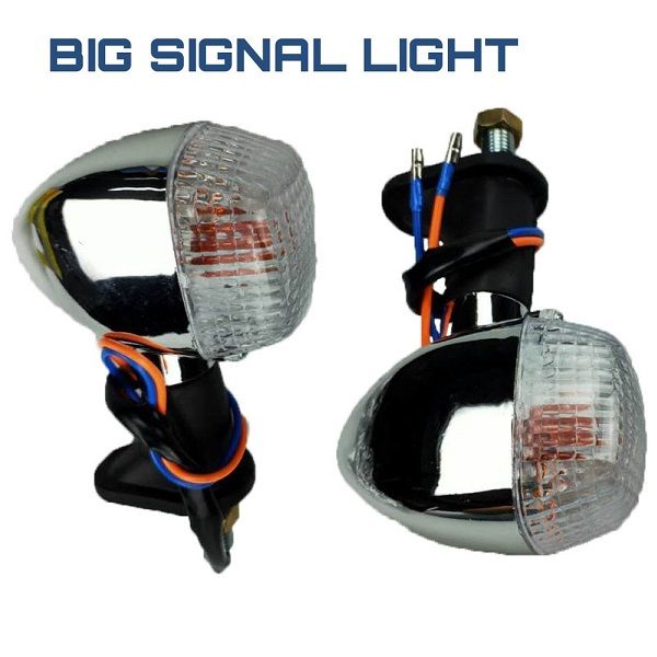 rusi royal Motorcycle Signal Light Set Big Size White Lens Motorcycle ...