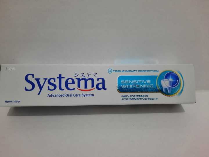 Systema Toothpaste Sensitive White - 105gr / Warna Biru / Odol Systema ...