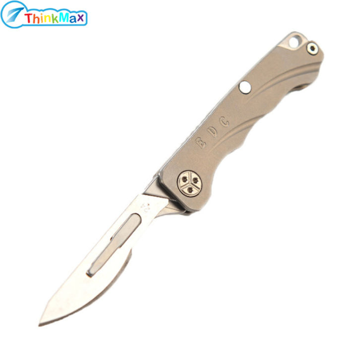 Titanium Alloy Folding Cutter Utility Engraving Cutter Carry-on Outdoor ...