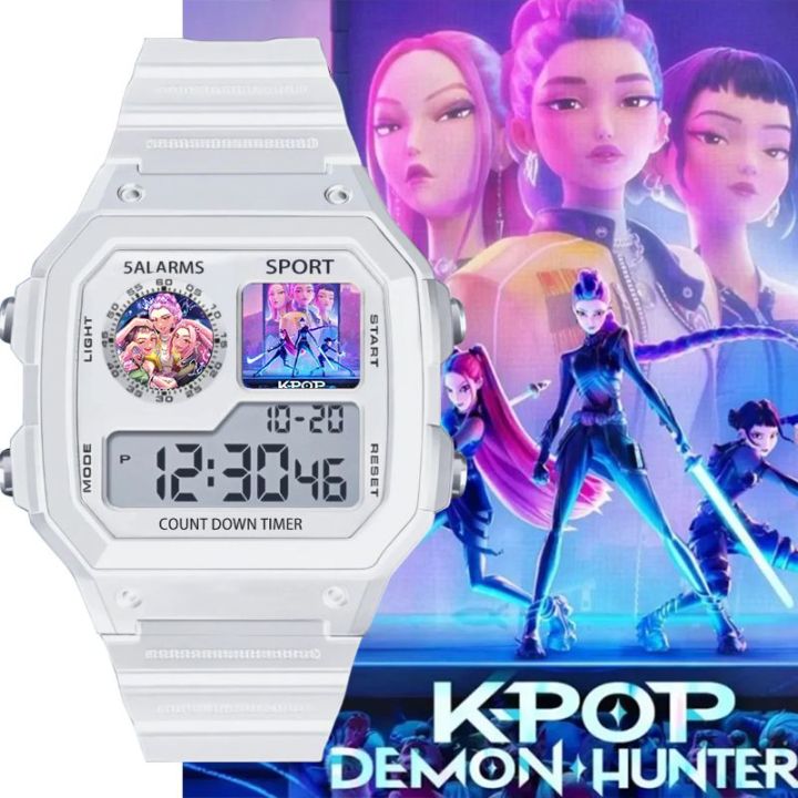 KPop Demon Hunters‌ Sajaboys Digital Watch Anime Fashion Sport Light ...