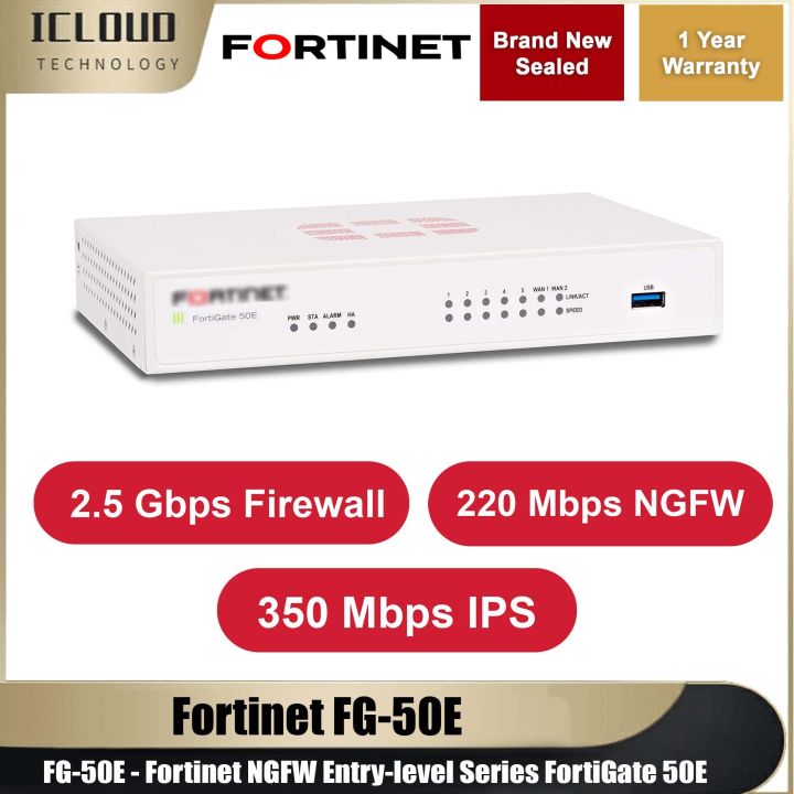 Fortinet FG-50E FortiGate-50E Next Generation Firewall (NGFW Entry ...