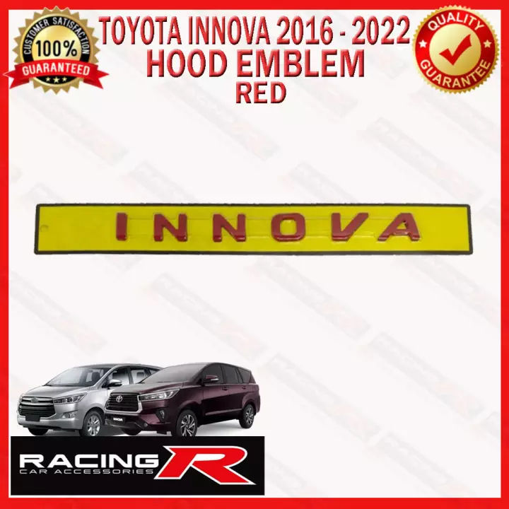 Toyota Innova 2016 to 2025 Hood Emblem RED 2017 2018 2019 2020 2021 ...