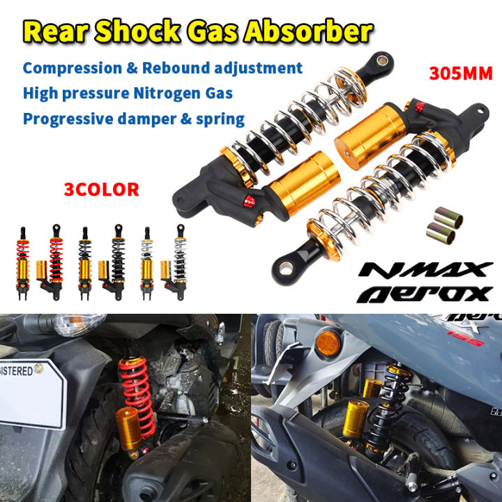 PMShop Nmax V2 & V2.1 / Aerox V1 & V2 Rear Shock Gas Absorber W/ Baso ...