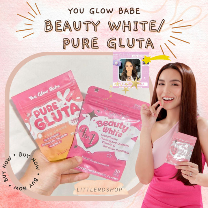 You Glow Babe Beauty White 4 in 1 Glutathione Collagen Slimming Capsule and Pure Gluta | Lazada PH